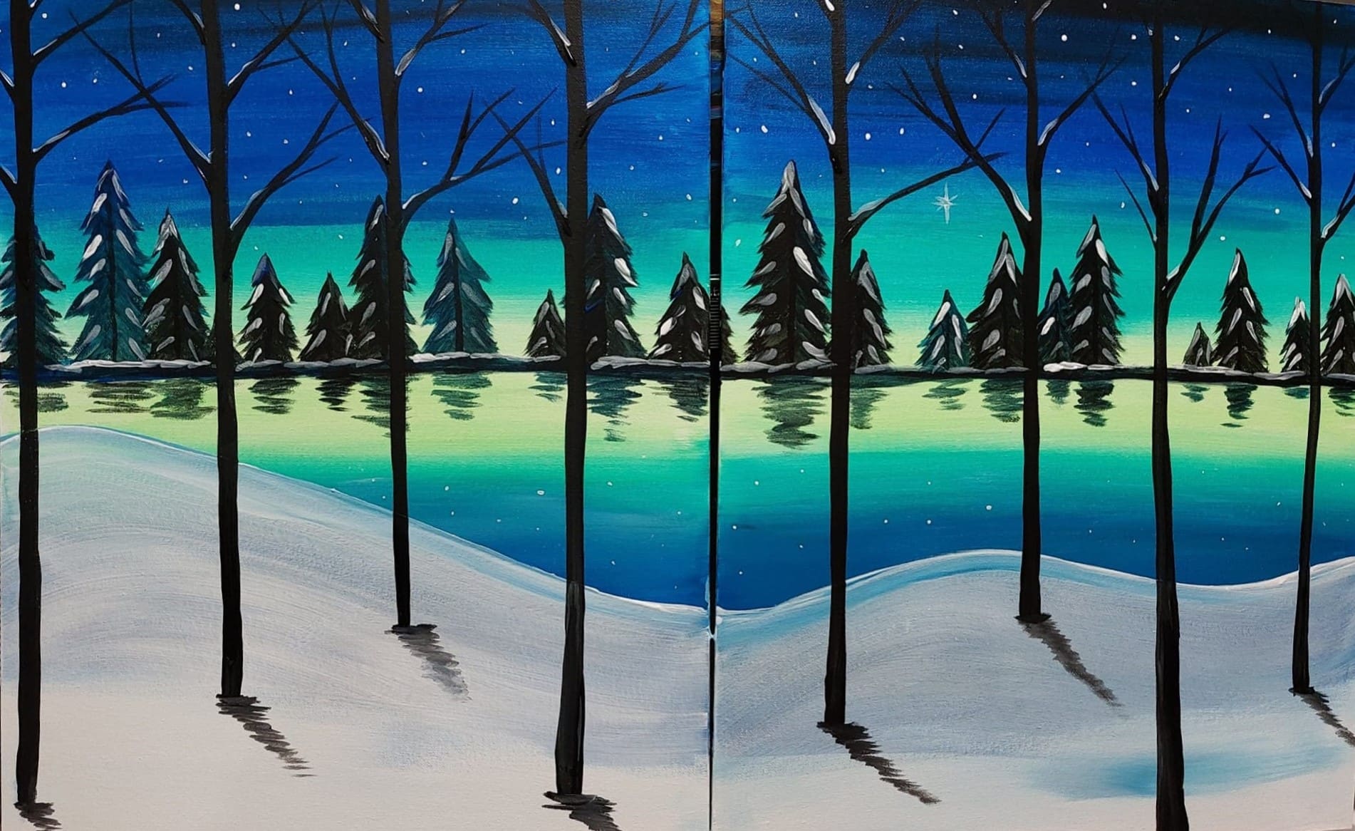 Date-Night! Public Paint-Party for Couples: Back Room of the former L'Attitude Restaurant in ...